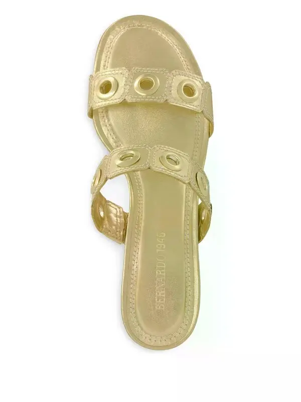 Bernardo 55mm Patra Eyelet Two-strap Sandals - Gold
