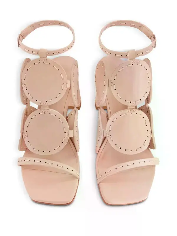 Bernardo 1946 75mm Circular-cutout Sandals - Pink