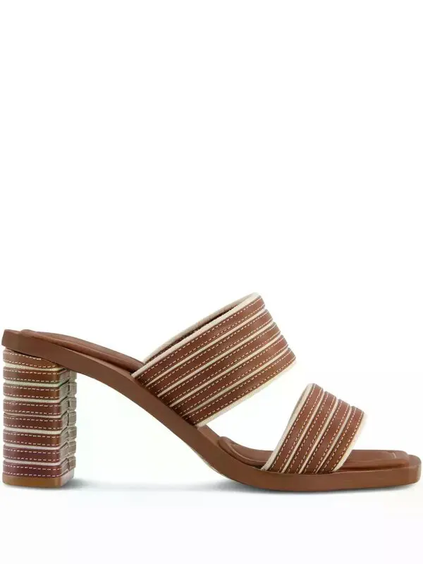 Bernardo 1946 70mm Striped Sandals - Brown