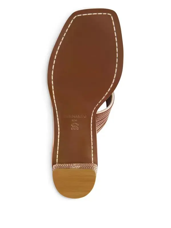 Bernardo 1946 70mm Striped Sandals - Brown