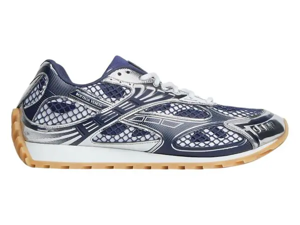 Bottega Veneta Orbit Lace-up Sneakers - Abyss/silver