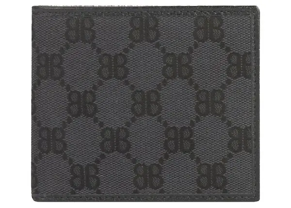 Gucci X Balenciaga The Hacker Project Bifold Coin Wallet - Black