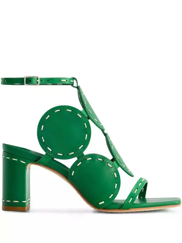 Bernardo 1946 76m Block-heel Sandals - Green