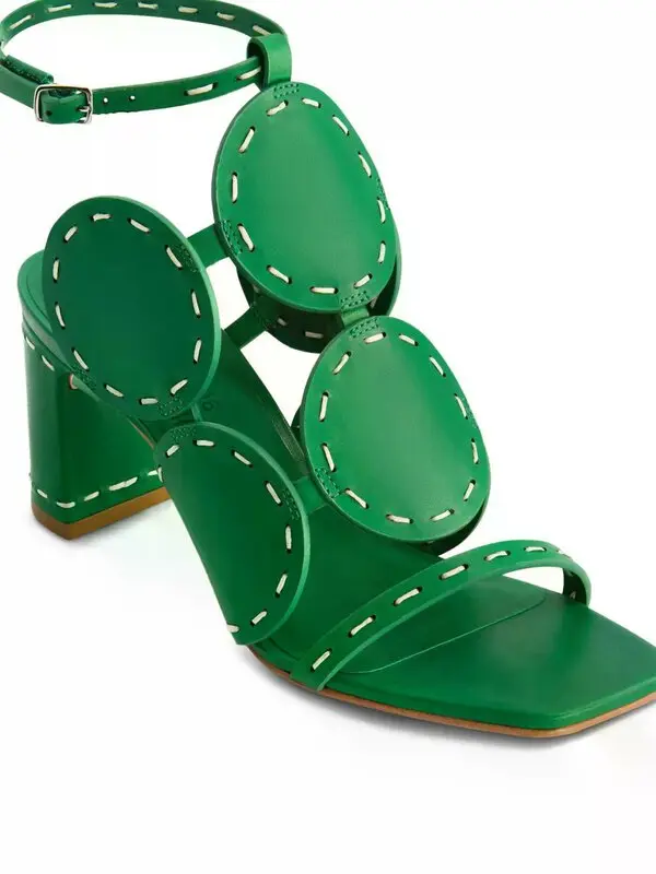 Bernardo 1946 76m Block-heel Sandals - Green