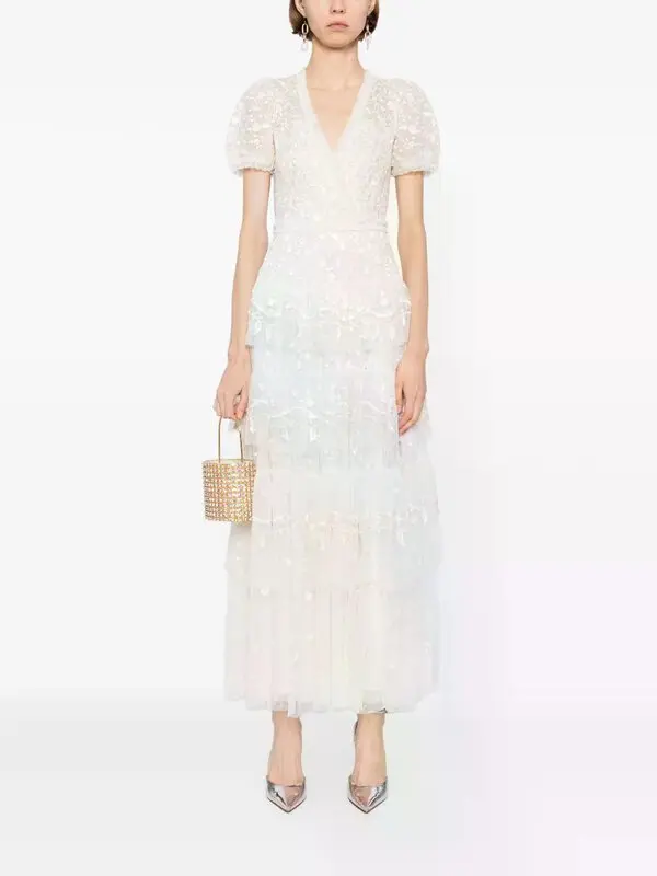 NEEDLE & THREAD Layered Lace Ankle Gown