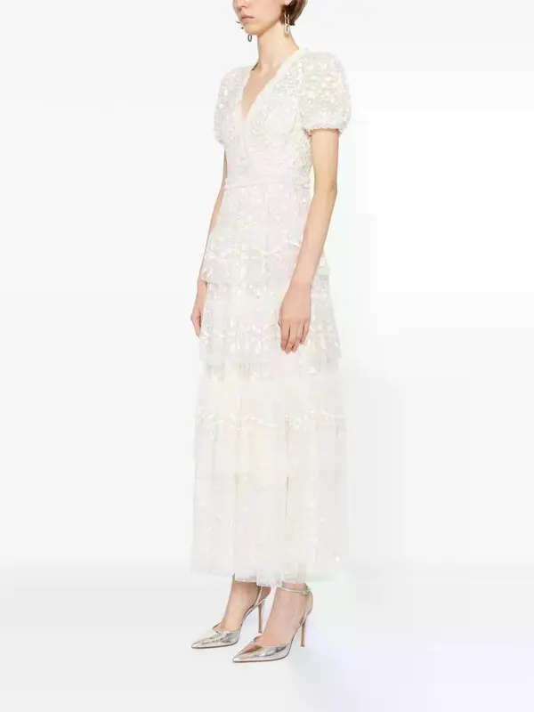NEEDLE & THREAD Layered Lace Ankle Gown