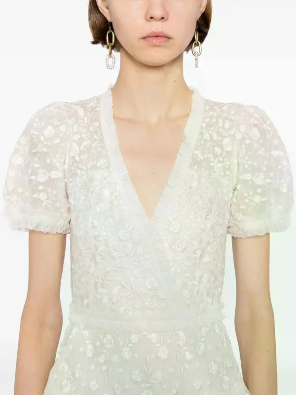 NEEDLE & THREAD Layered Lace Ankle Gown