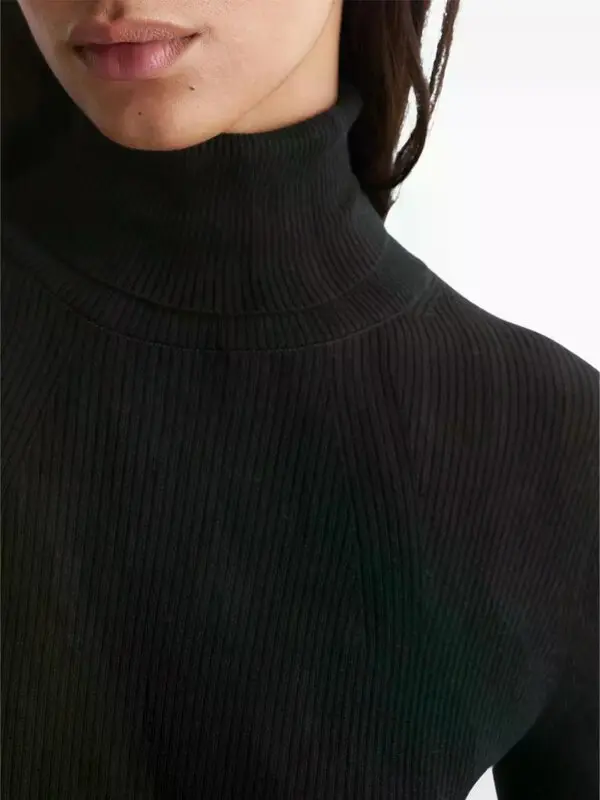 Marc O'polo Ribbed Turtleneck Top - Black