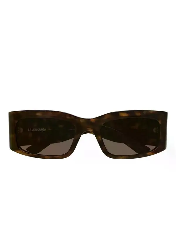 Balenciaga Rectangle-frame Sunglasses - Brown