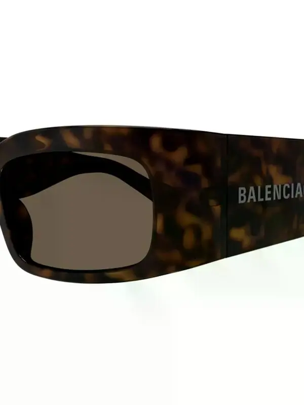 Balenciaga Rectangle-frame Sunglasses - Brown
