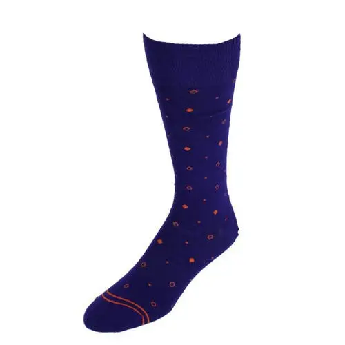 DEAD SOXY Distinctive Dot Mid-calf Dress Socks - Purple