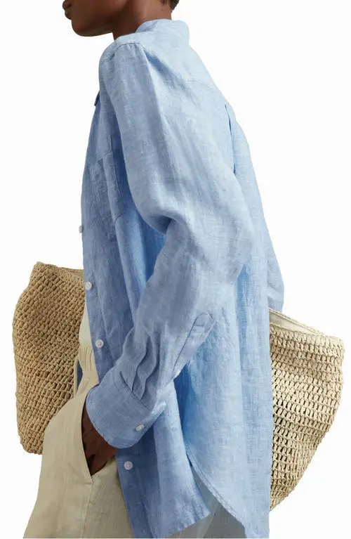 REISS Belle Linen Button-up Shirt