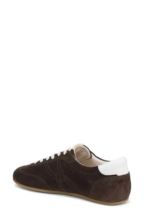 Veronica Beard Riviera Suede Low Top Sneakers - Espresso