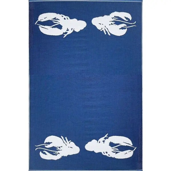 MAD MATS Four Lobster Blue & White - Blue And White