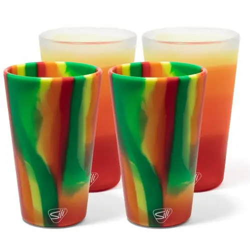 SILIPINT Pint Glasses 4-pack - Multicolored