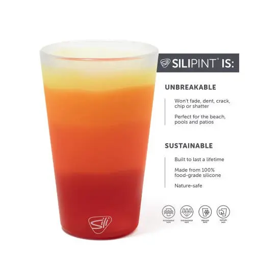 SILIPINT Pint Glasses 4-pack