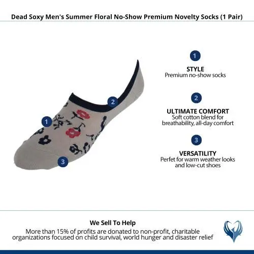 DEADSOXY Floral No-show Socks