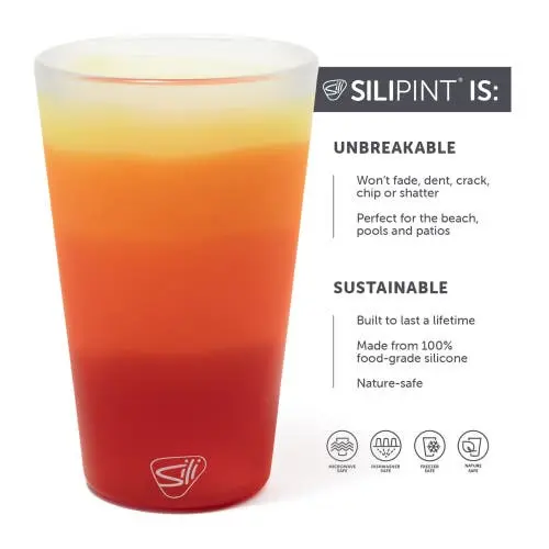 SILIPINT Silicone Pint Glasses 2-pack