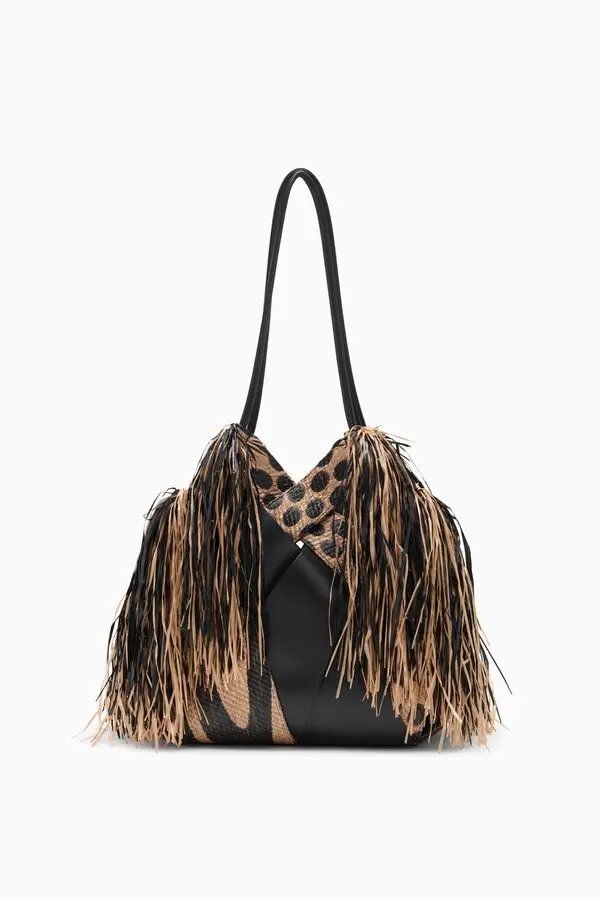 Ulla Johnson Charlotte Shoulder Bag With Fringe Detail - Tapir