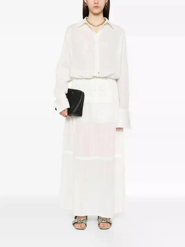 TOTEME Drawstring Hem Shirt - Neutrals