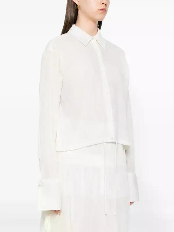 TOTEME Drawstring Hem Shirt - Neutrals