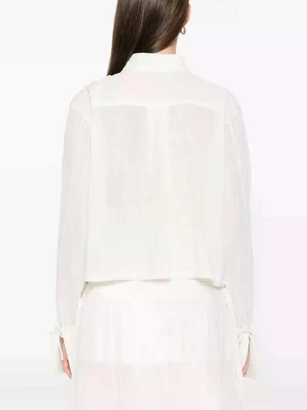 TOTEME Drawstring Hem Shirt - Neutrals