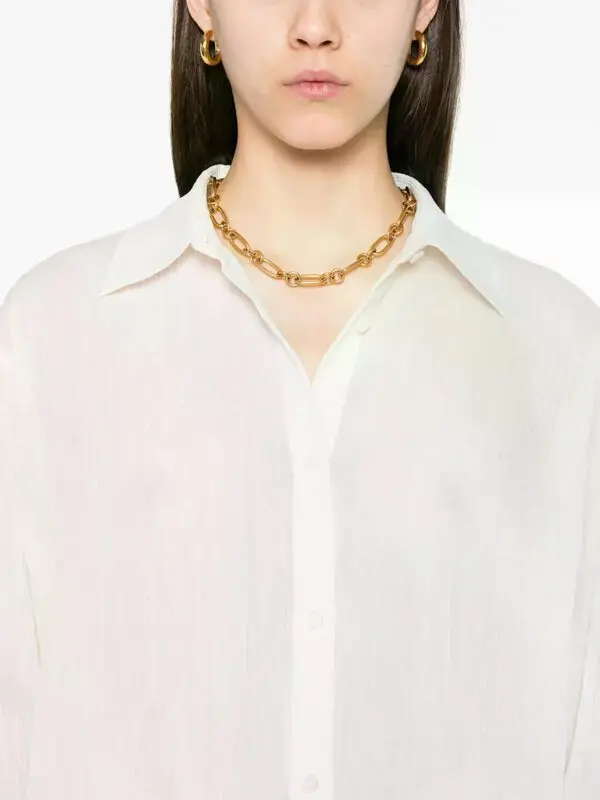 TOTEME Drawstring Hem Shirt - Neutrals