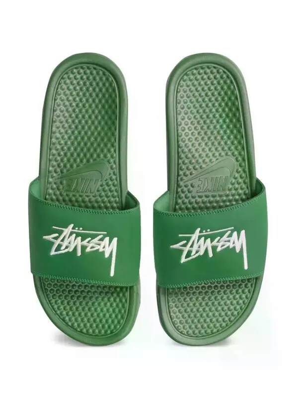 Nike Benassi Pine /sail Slides - Green