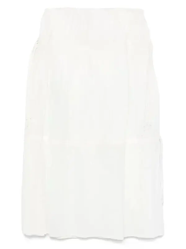 TOTEME Organic Cotton Tiered Skirt - White