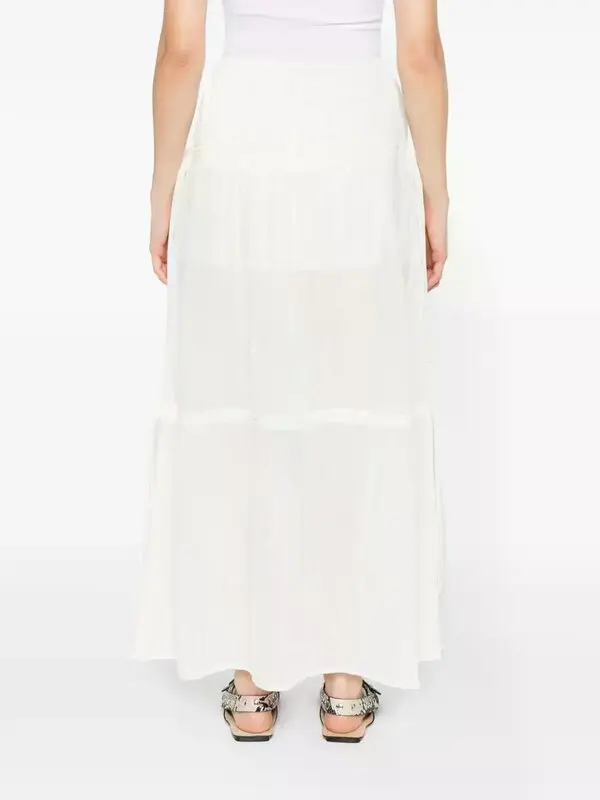 TOTEME Organic Cotton Tiered Skirt - White
