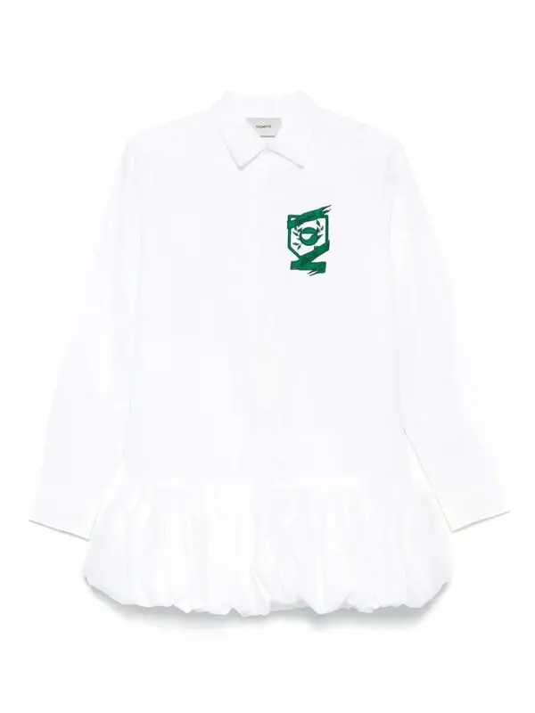 Coperni Embroidered-logo Dress - White