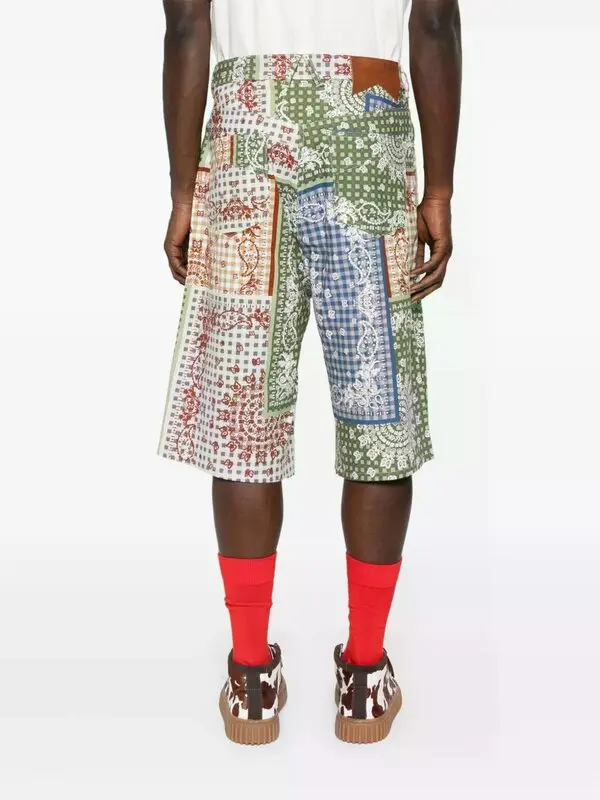 Rhude Bandana Traxedo Shorts - Green
