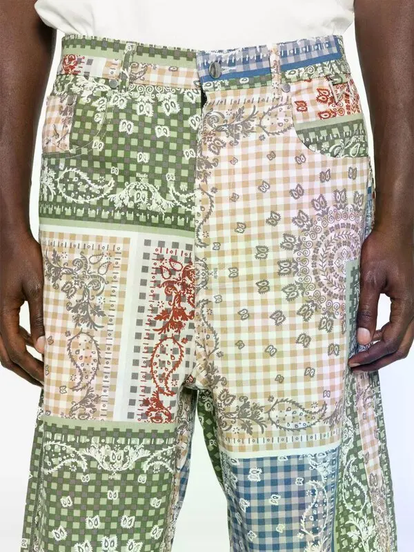 Rhude Bandana Traxedo Shorts - Green