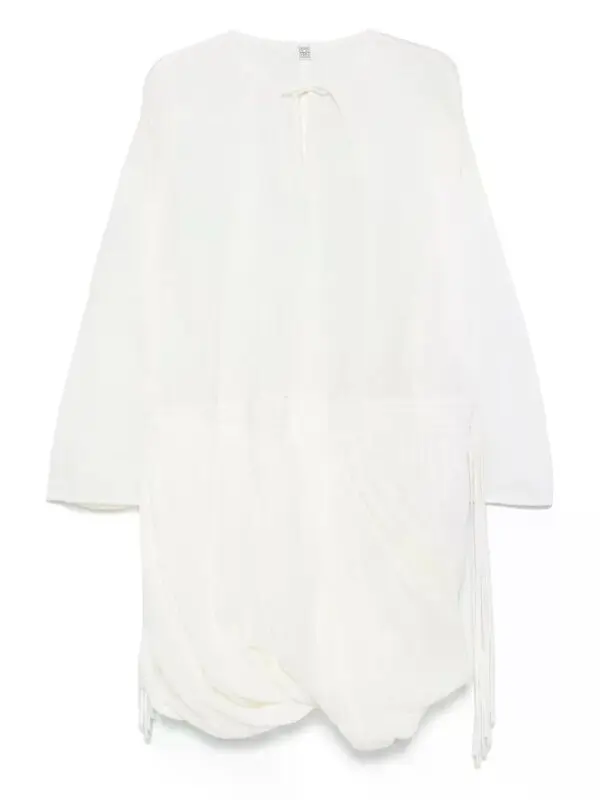 TOTEME Drawstring-waist Dress - White