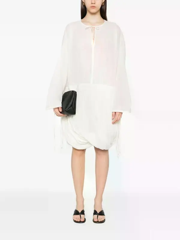 TOTEME Drawstring-waist Dress - White