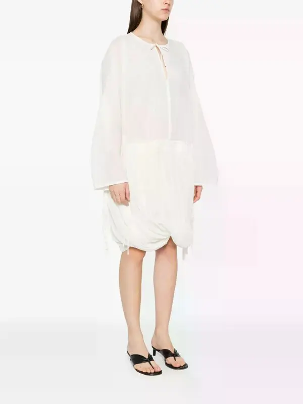 TOTEME Drawstring-waist Dress - White