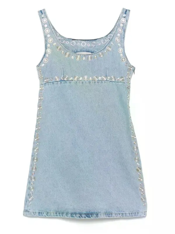 Coperni Studded Denim Mini Dress