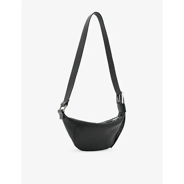 ALLSAINTS Luna Leather Cross-body Bag - Black/silver