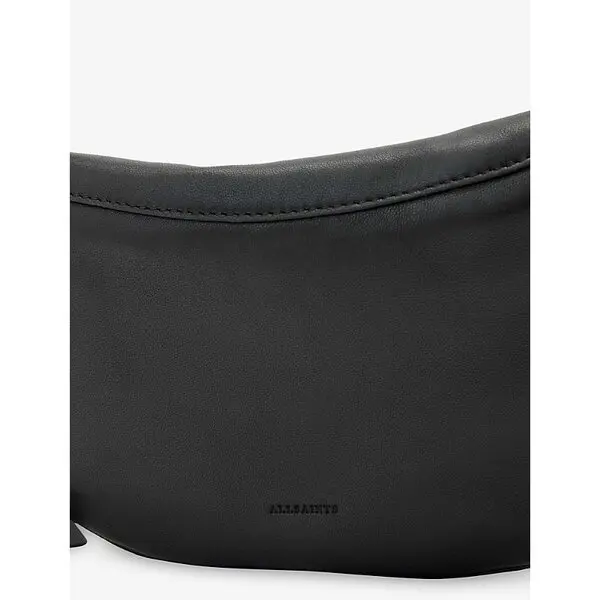 ALLSAINTS Luna Leather Cross-body Bag - Black/silver