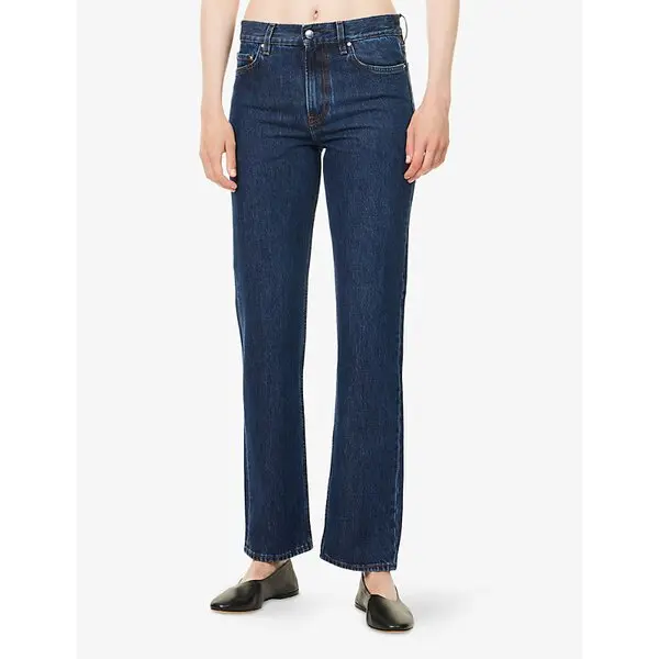 TOTEME Low Straight-leg Denim Jeans - Indigo