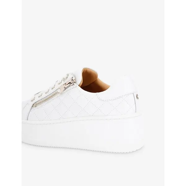 Carvela Leather Low-top Flatform Trainers - White