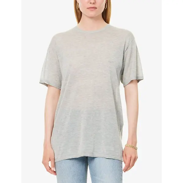 TOTÊME Round-neck Cashmere-blend Knitted Top