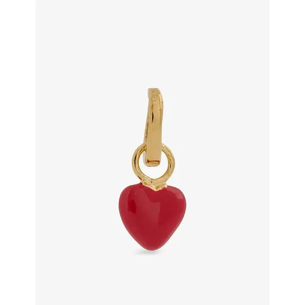 ENAMEL COPENHAGEN 18ct Yellow Gold-plated Earring Charm - Red