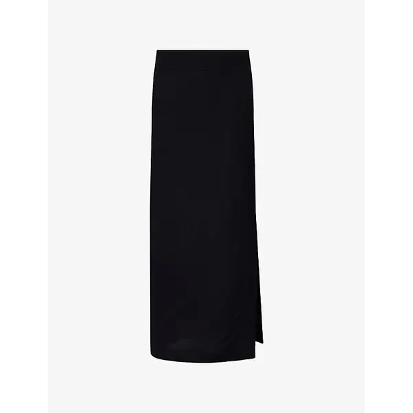 TOTEME High Slit Darted Woven Maxi Skirt