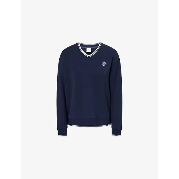 Varley Iona Embroidered-logo Knitted Jumper
