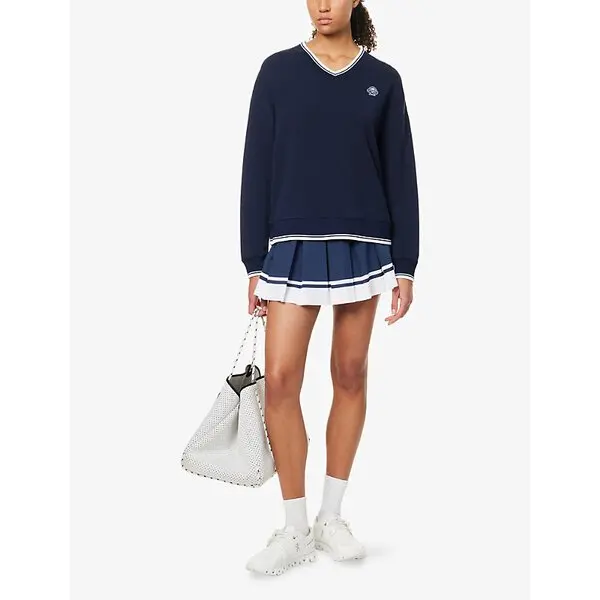 Varley Iona Embroidered-logo Knitted Jumper