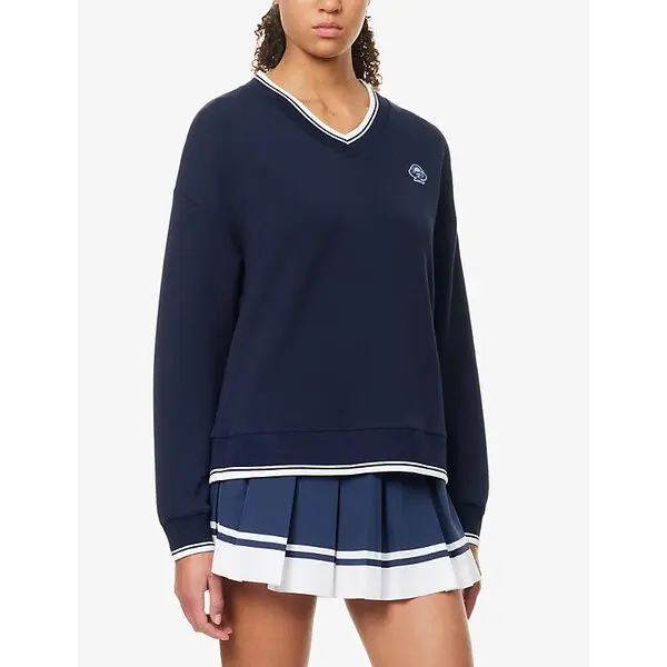 Varley Iona Embroidered-logo Knitted Jumper