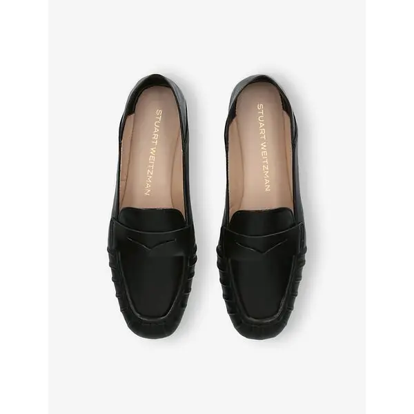 STUART WEITZMAN Brooks Leather Loafers - Black