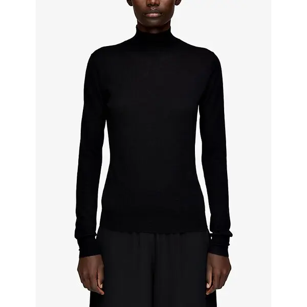 JOSEPH Cashair High-neck Cashmere Jumper - Black