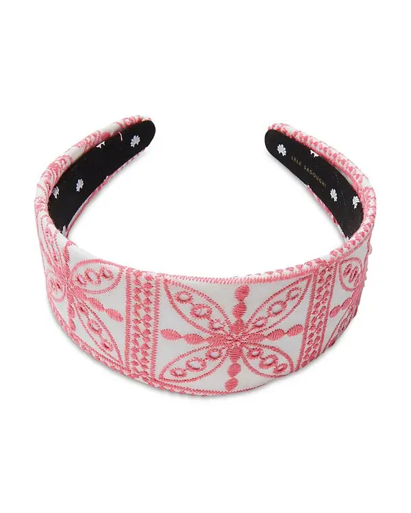 LELE SADOUGHI Brigitte Seersucker Headband - Cloudy Sky 400 Lele Sadoughi Brigitte Headband | Neiman Marcus main image 4